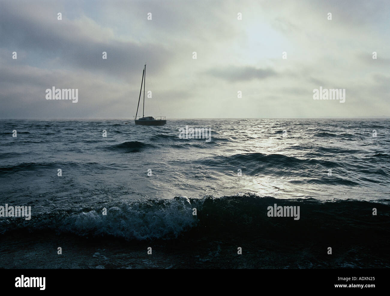 Windy morning on Lake Chiemsee Stock Photo - Alamy