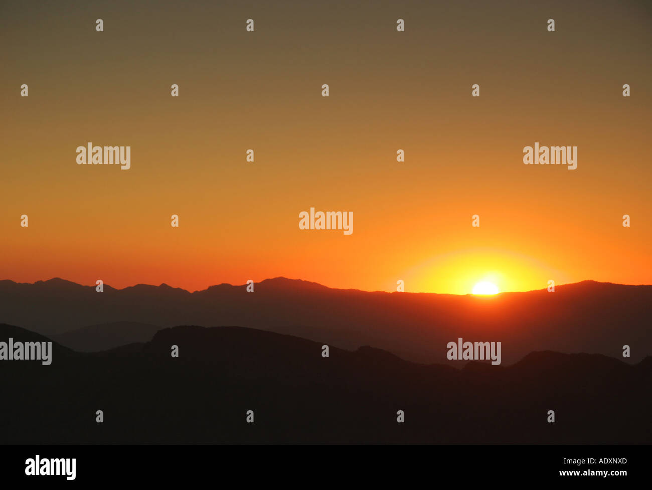 Sunset from Mount William in the Grampian Region in Victoria Australia ...