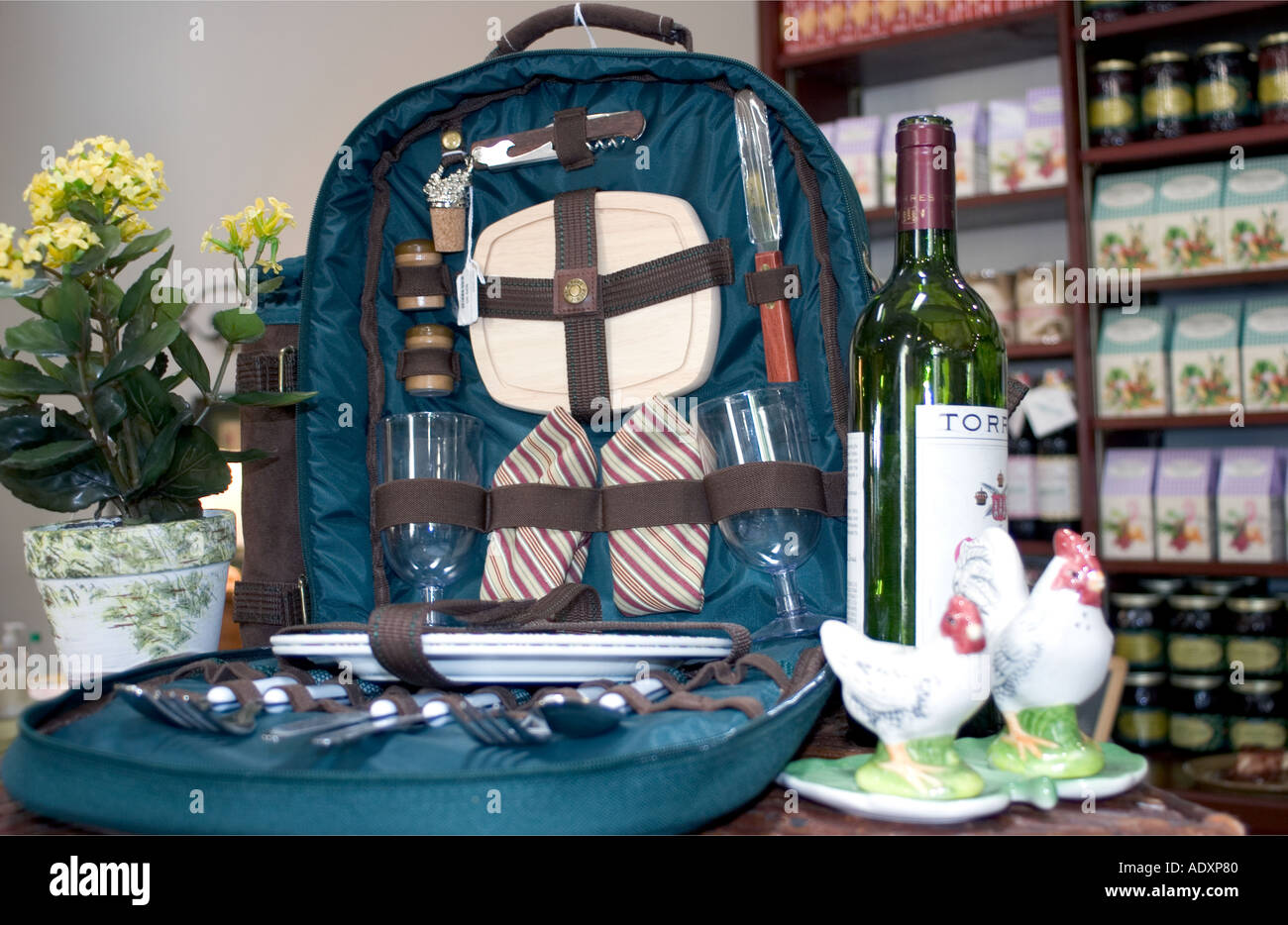 Picnic basket display in novelty retail shop in Highlands North ...