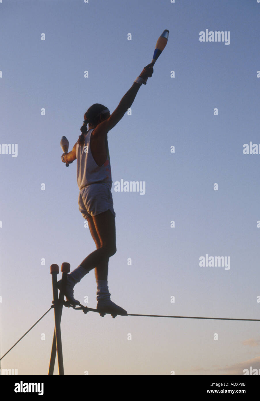 Tightrope walker Key West Florida USA Stock Photo - Alamy
