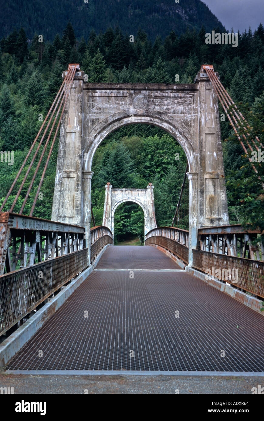 Alexandra Bridge, over the Fraser River near Hope British Columbia ...