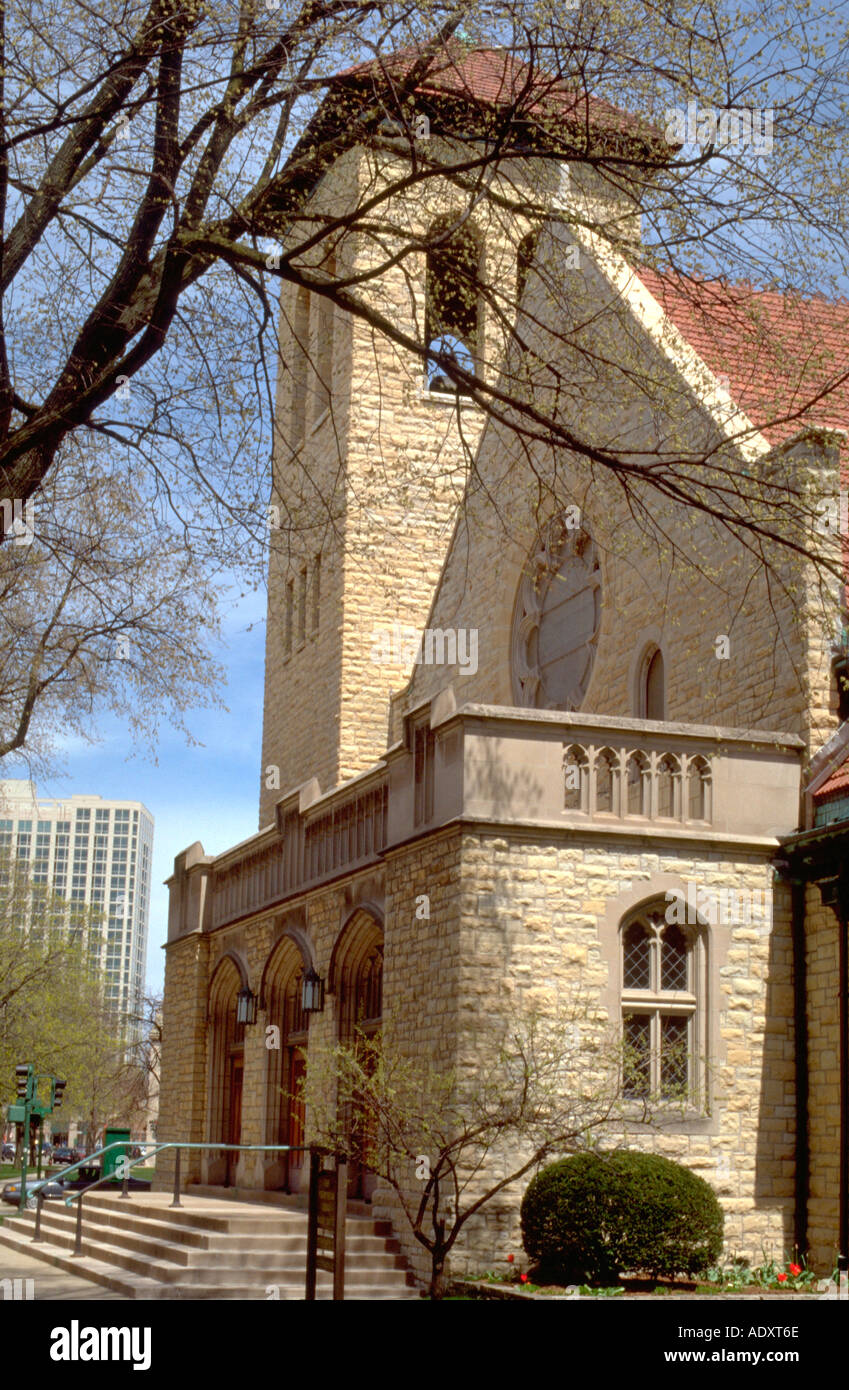 Exterior of church during springtime. Chicago Illinois USA Stock Photo ...