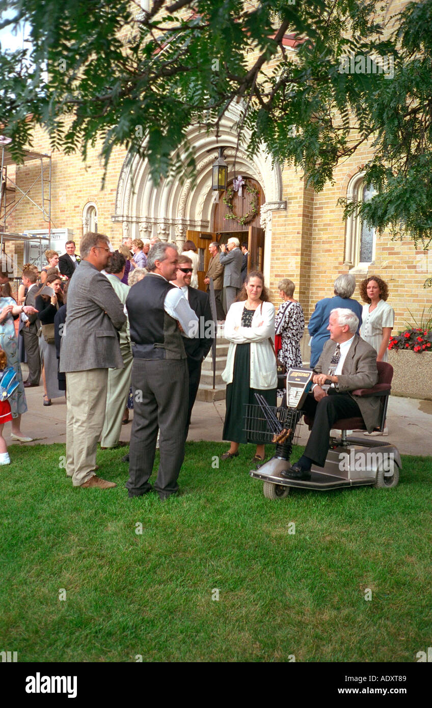 People Outside Church