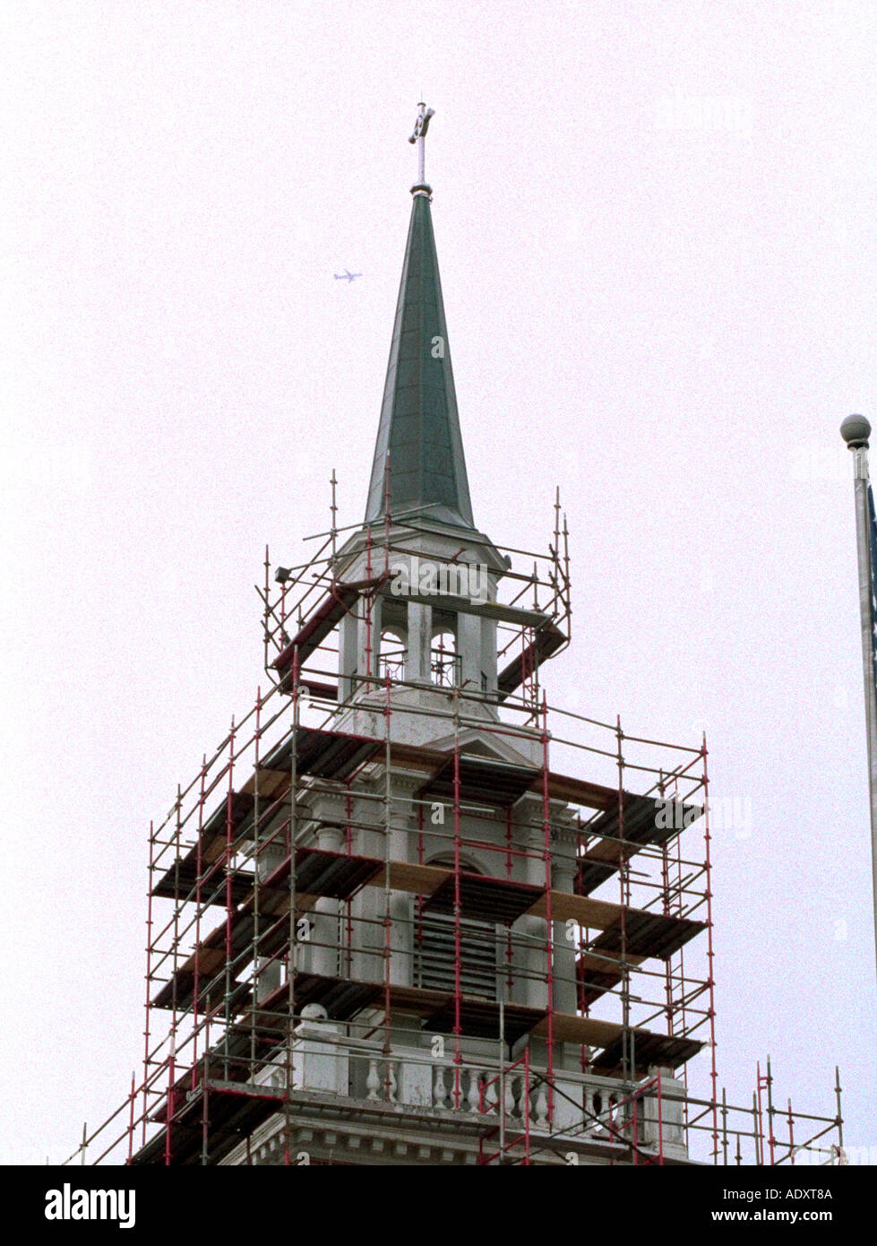 Gloria Dei Lutheran Church steeple under construction. St Paul ...