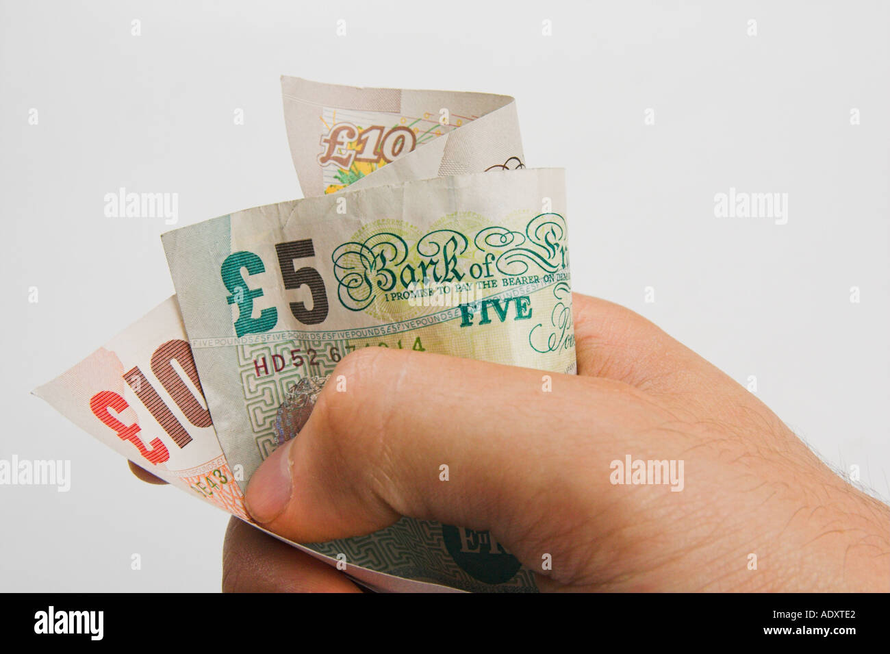 UK Pound Sterling Cash in my hand Stock Photo - Alamy