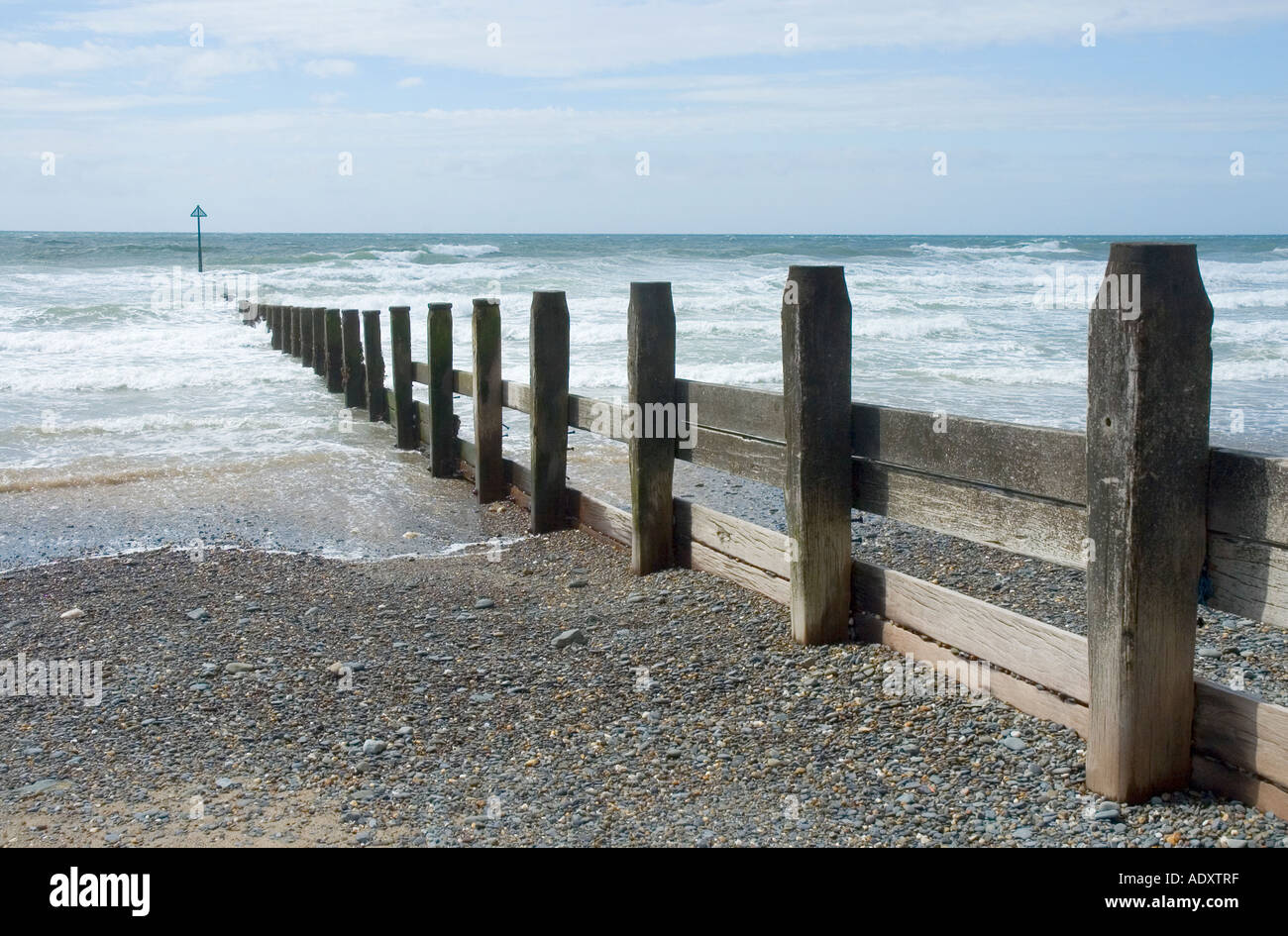Sea defences Tywyn Beach Gwynedd North Wales Stock Photo - Alamy