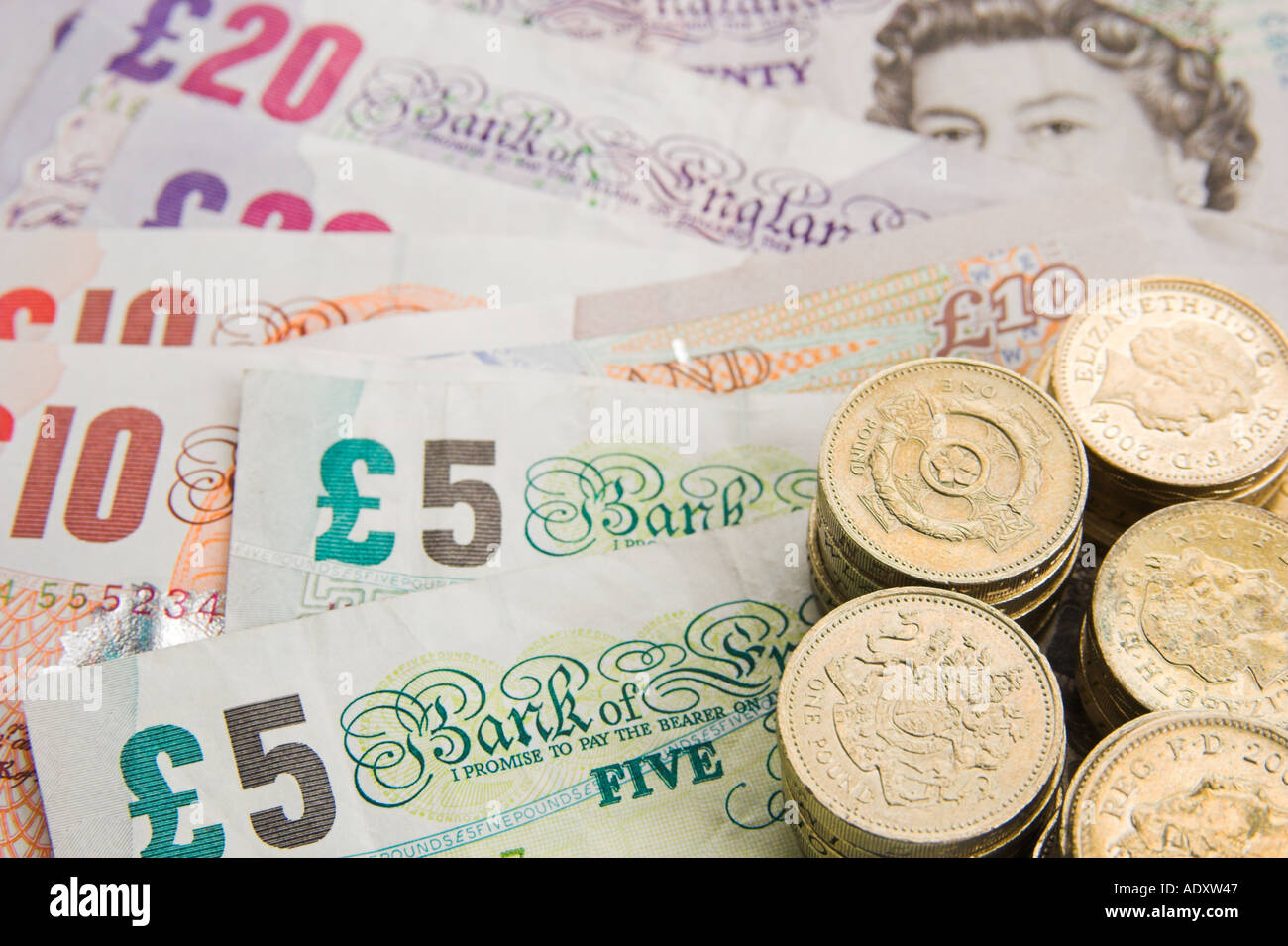 UK Pound Sterling Cash Stock Photo - Alamy