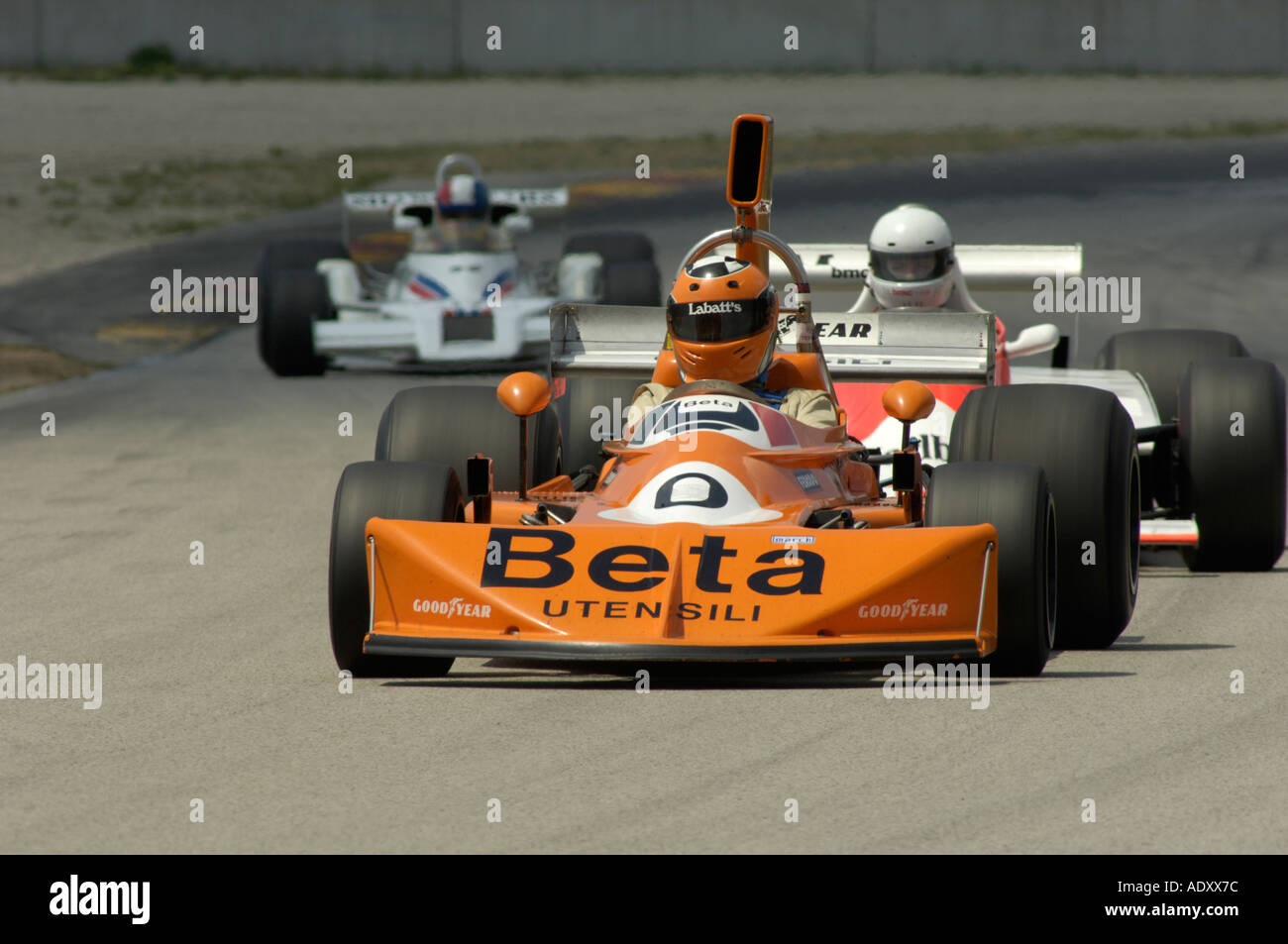 Robert Blain races his 1975 March 751 at the Brian Redman International ...