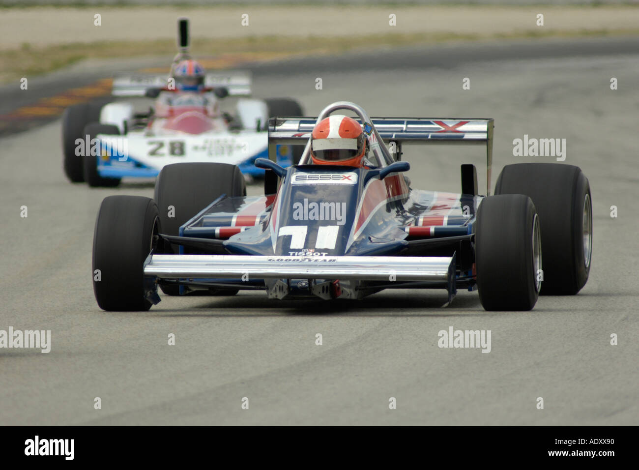 Ed Swart races his 1980 Lotus 81 followed by a 1976 Penske PC3 at the ...