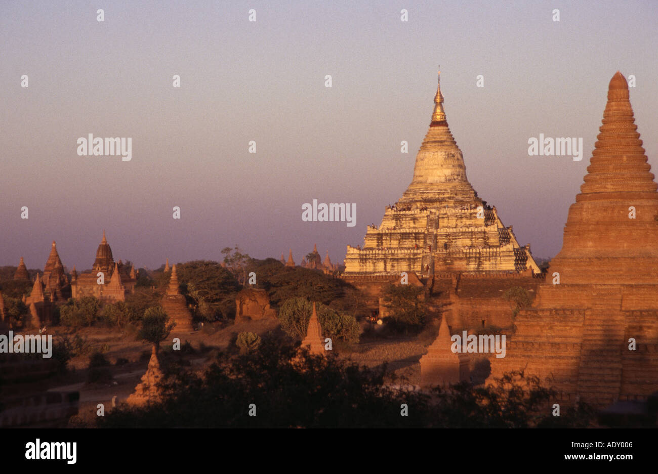 Sunset at Bagan Stock Photo - Alamy