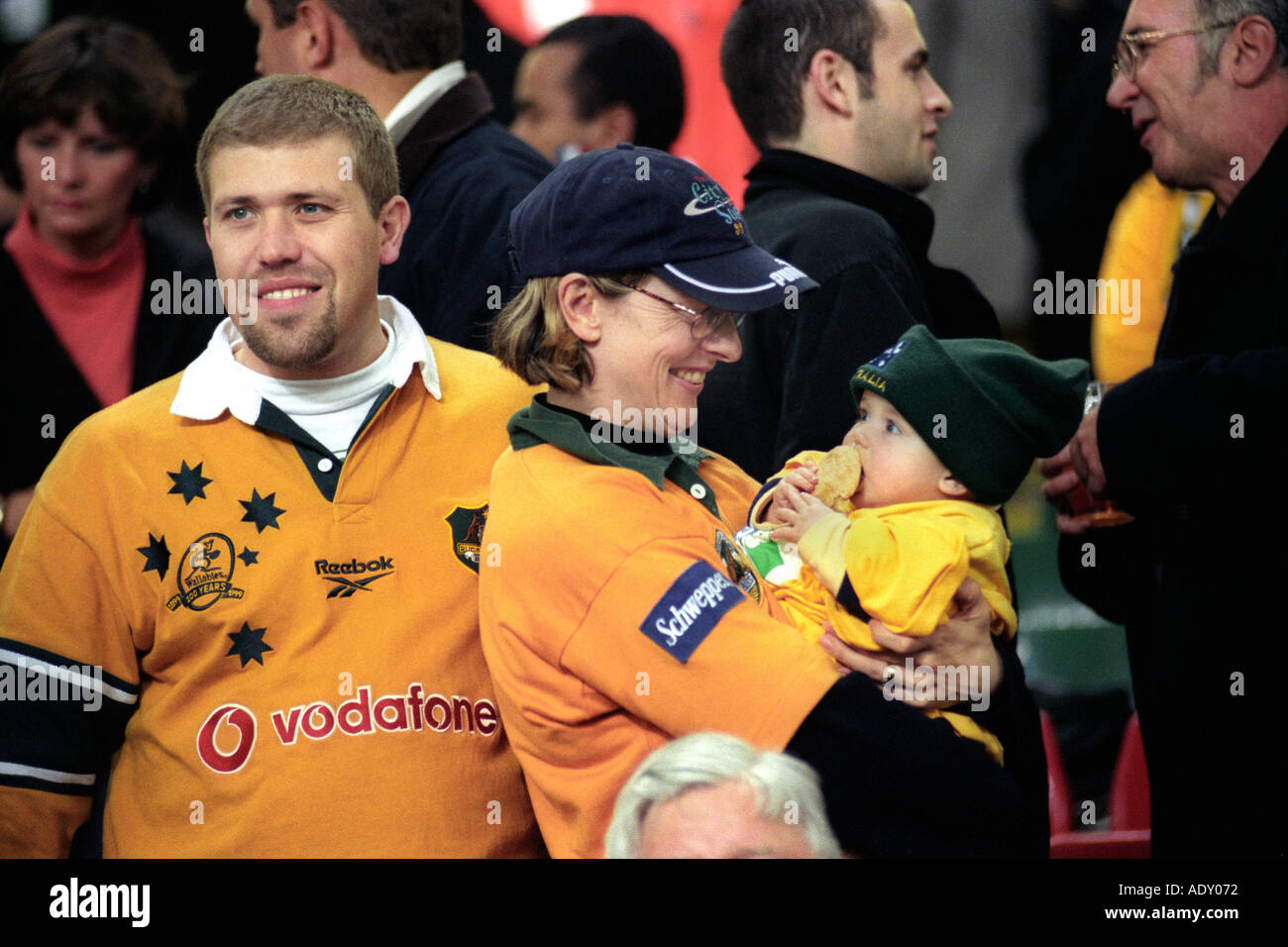 Australian rugby union fans at an international match in the the ...