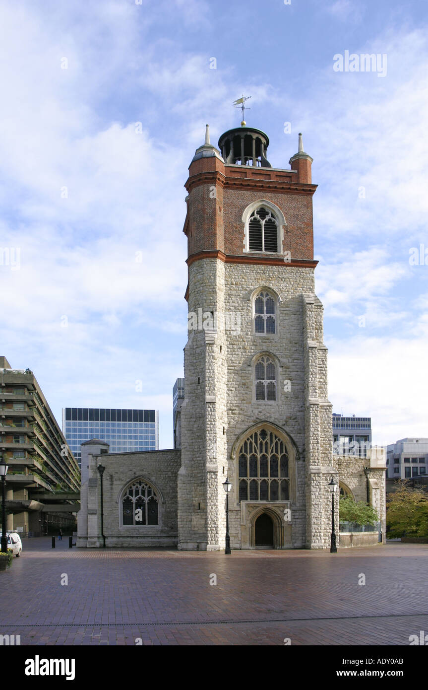 St Saint Giles Cripplegate church at the Barbican arts centre in London ...