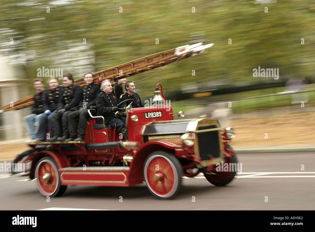 Veteran fire engine on the annual London to Brighton car run Stock Photo - Alamy