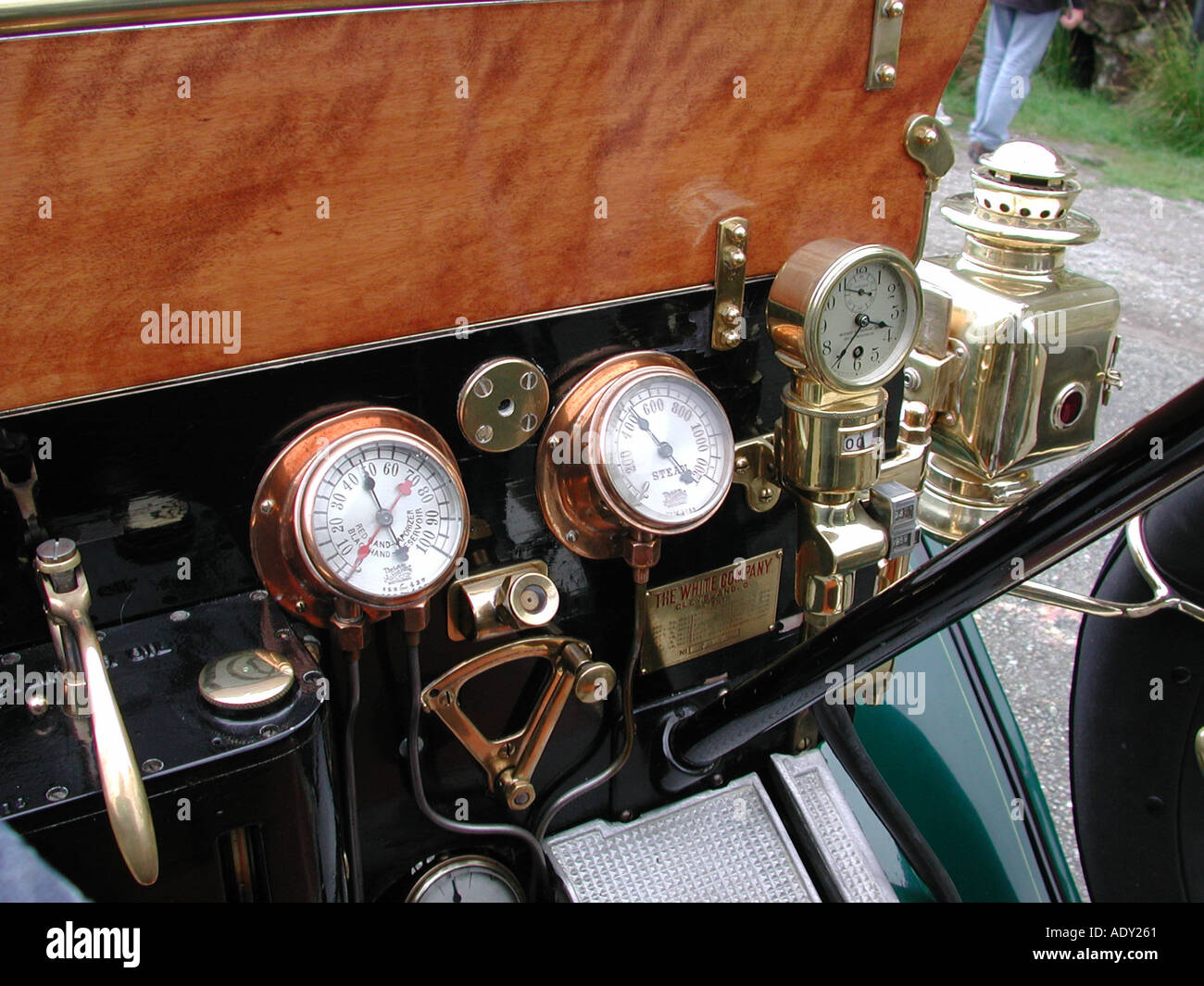 dashboard of a steam automobile Stock Photo - Alamy
