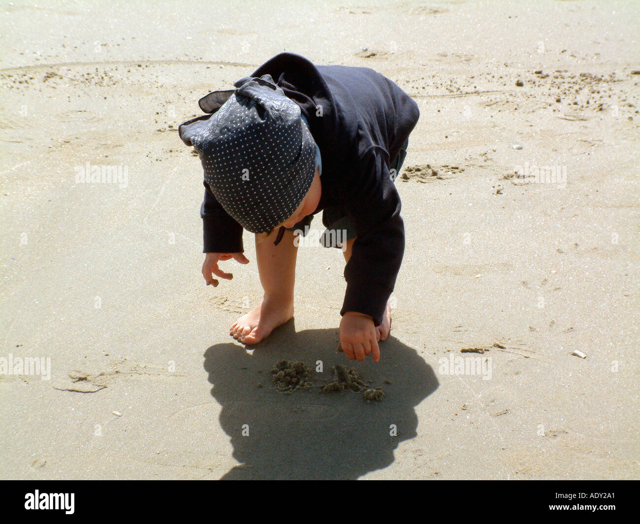 Boy picking shells hi-res stock photography and images - Alamy