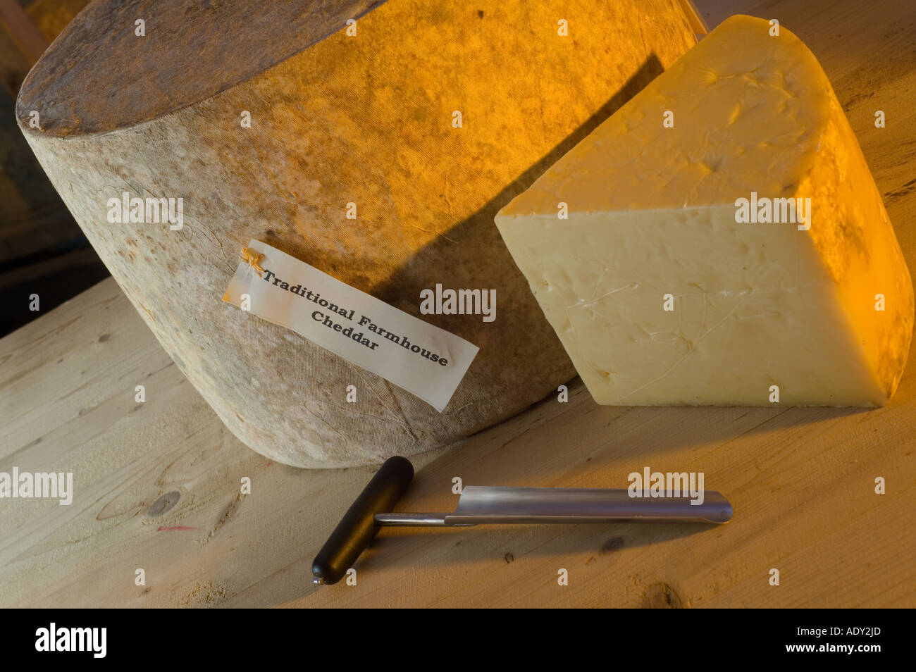 Traditional Farmhouse Cheddar cheese maturing at Westcombe Dairy ...