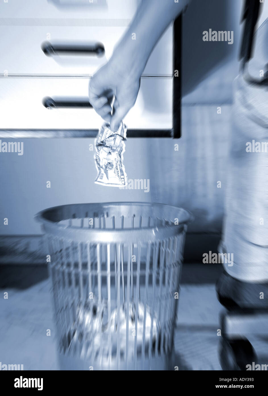 Business Concepts I office duotone blueish basket litter garbage money ...