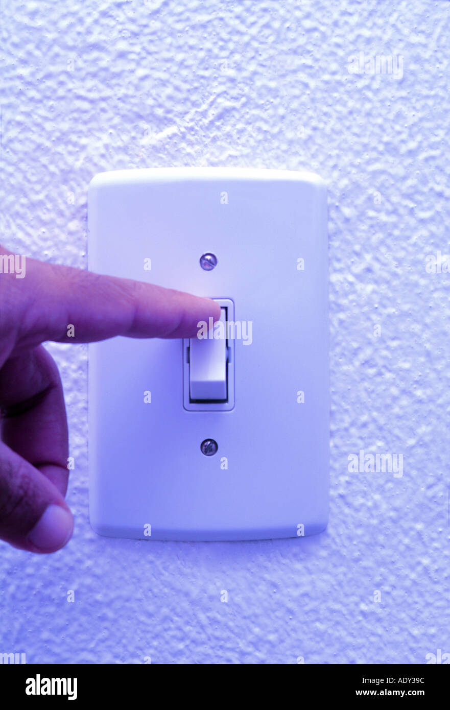 Business Concepts I hand finger swithc light switch on off energy ...