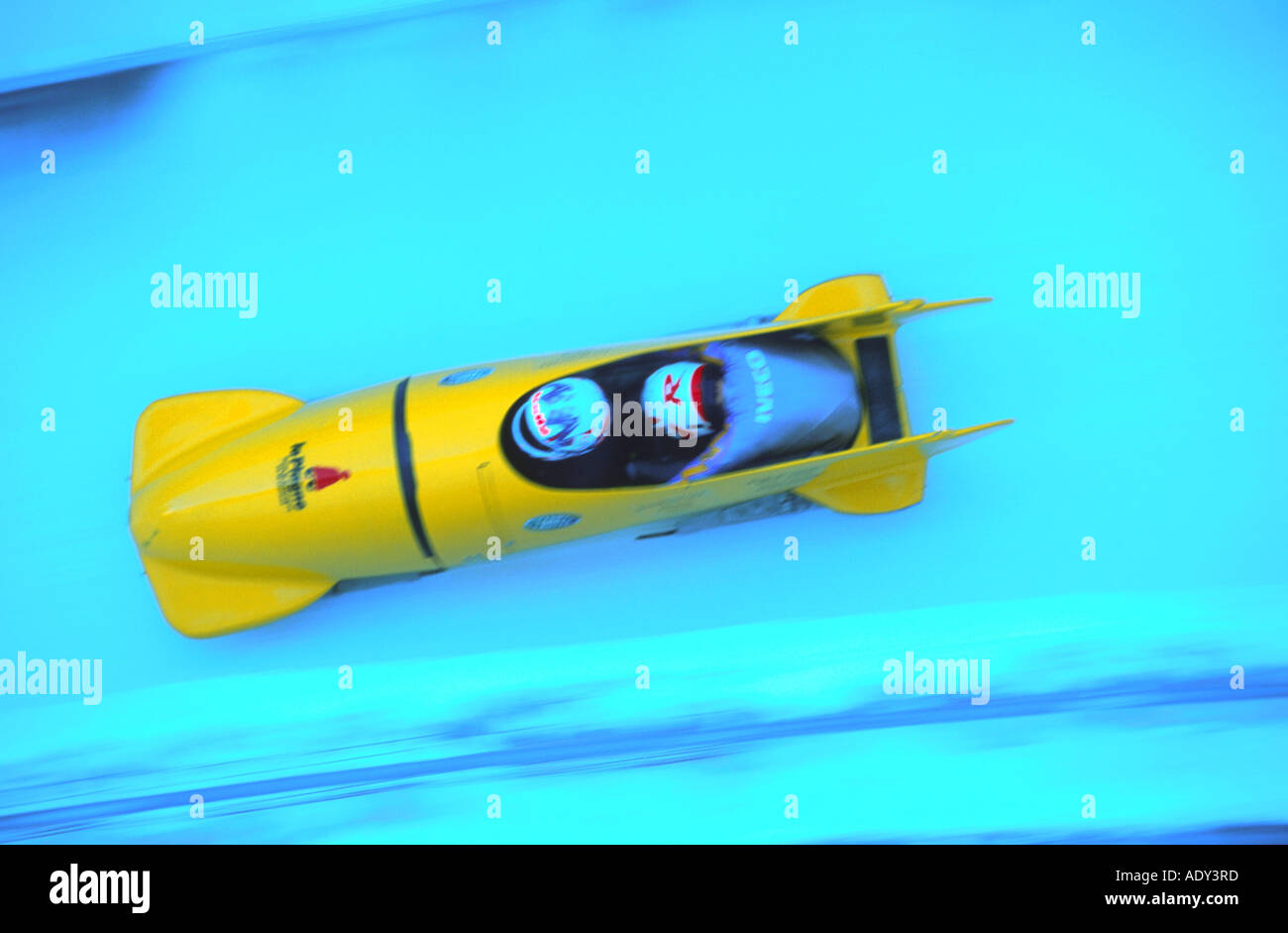 bobsleigh in ice channel Stock Photo - Alamy