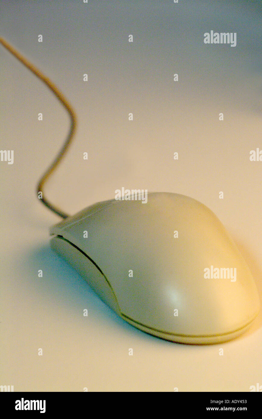 Computer Comm mouse plastic peripheral button cable click cursor ...