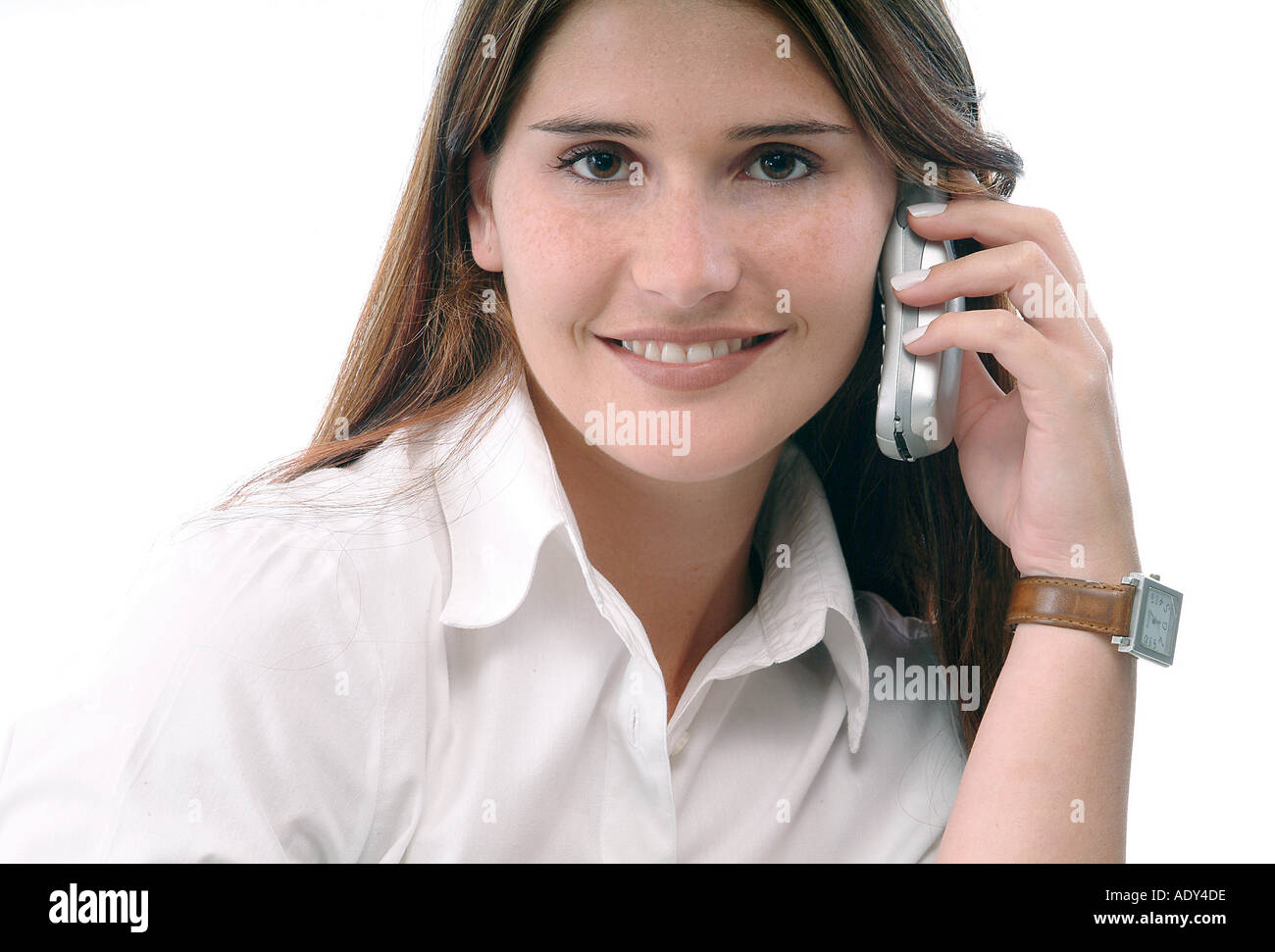 Communication studio girl woman pretty beautiful smile smiling stare ...