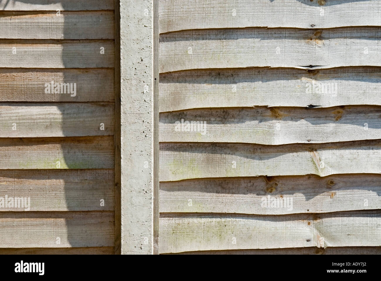 Section of a wooden garden fence Stock Photo - Alamy