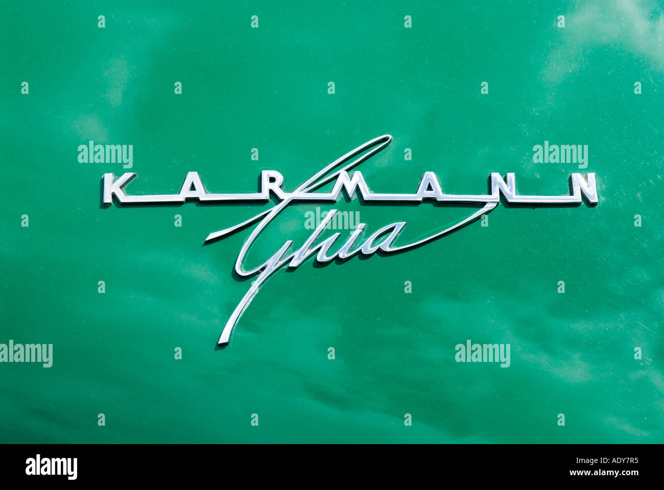 VW Karmann Ghia classic car logo Stock Photo - Alamy