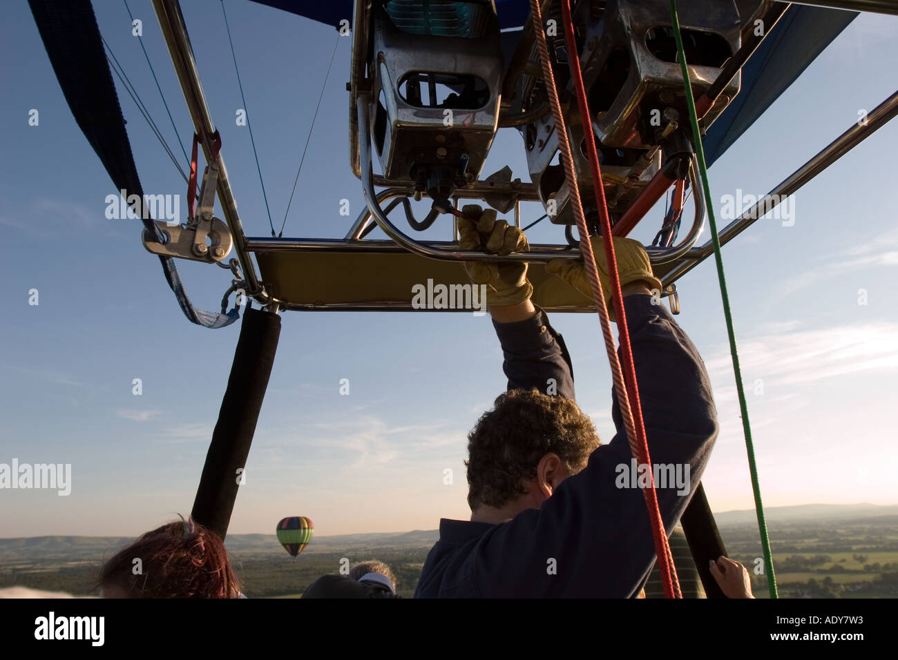 Hot Air Balloon pilot Stock Photo - Alamy