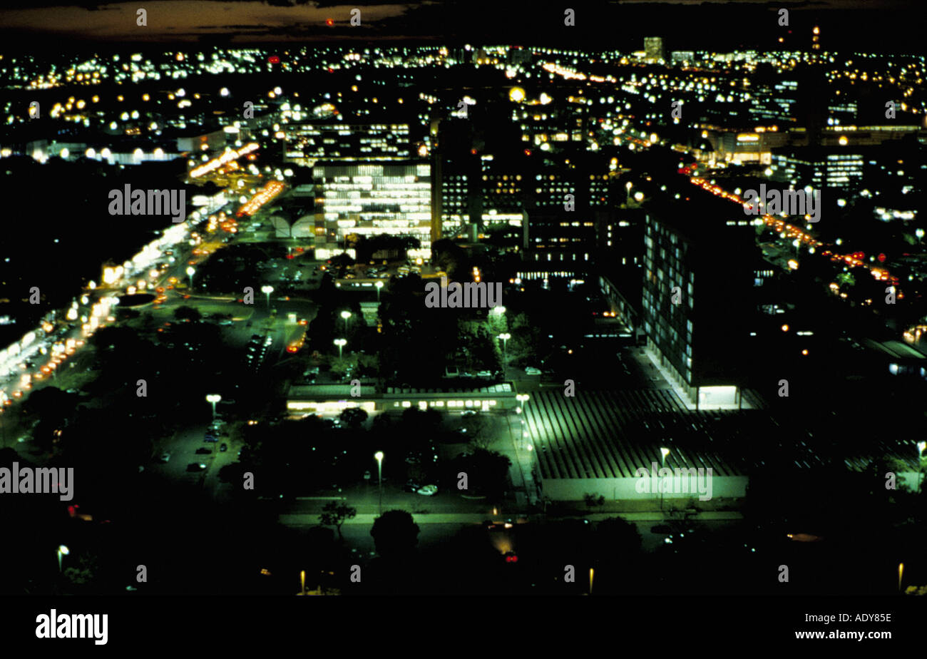 Travel Distrito Federal night lights neighborhood avenues rooftops ...