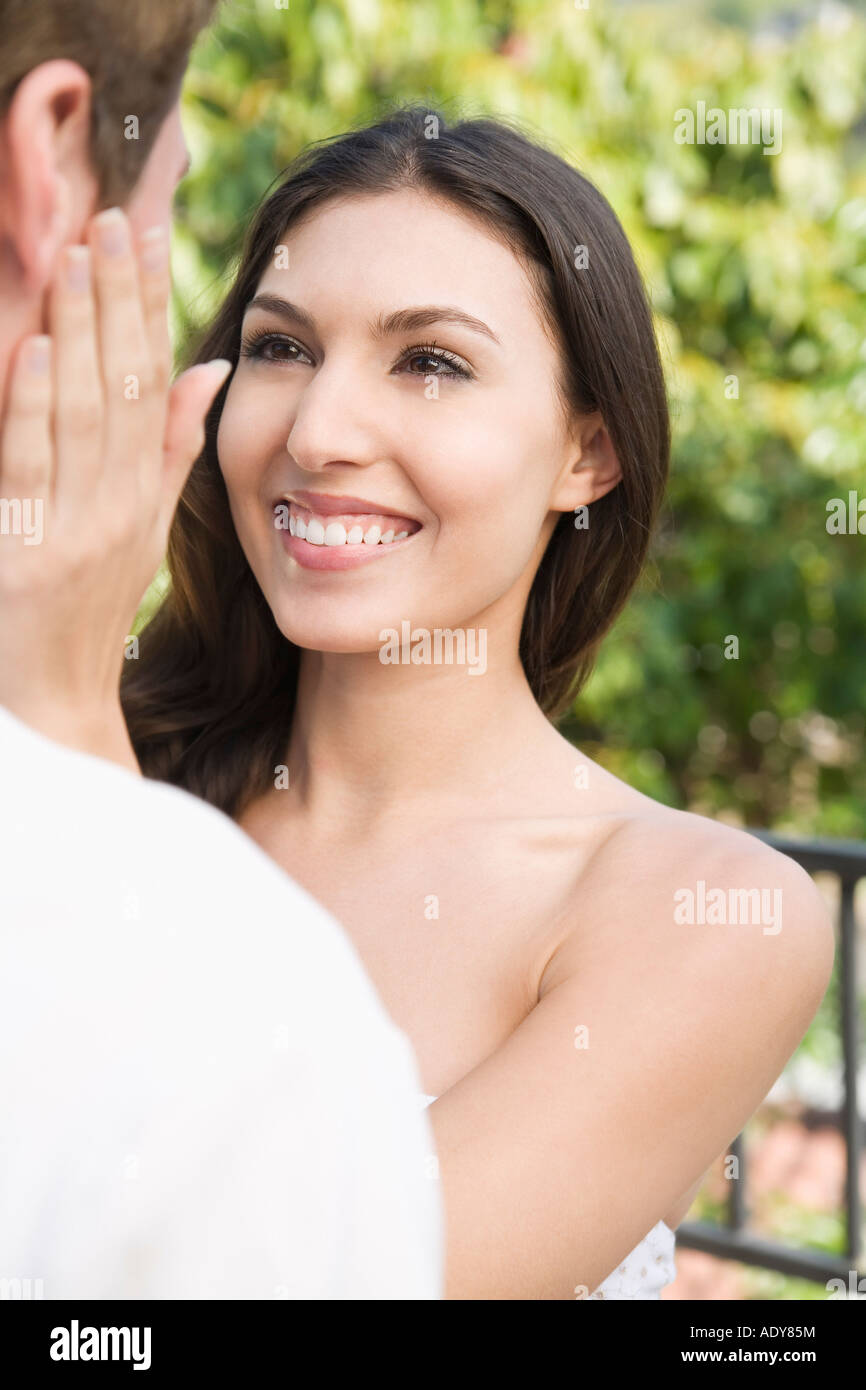 Couple Gazing at Each Other Stock Photo - Alamy