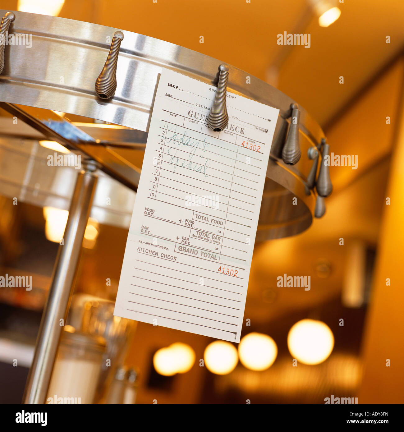 Order Waiting at Diner Stock Photo - Alamy