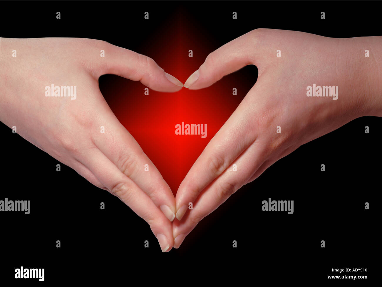 Hands hands hand love heart red felling in love passion Stock Photo - Alamy