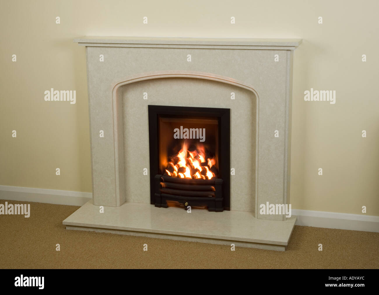 Marble fireplace hi-res stock photography and images - Alamy