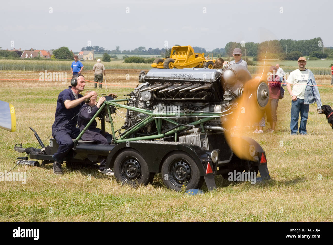 A Merlin aircraft engine on display at Rougham Fair June 2006 Stock ...