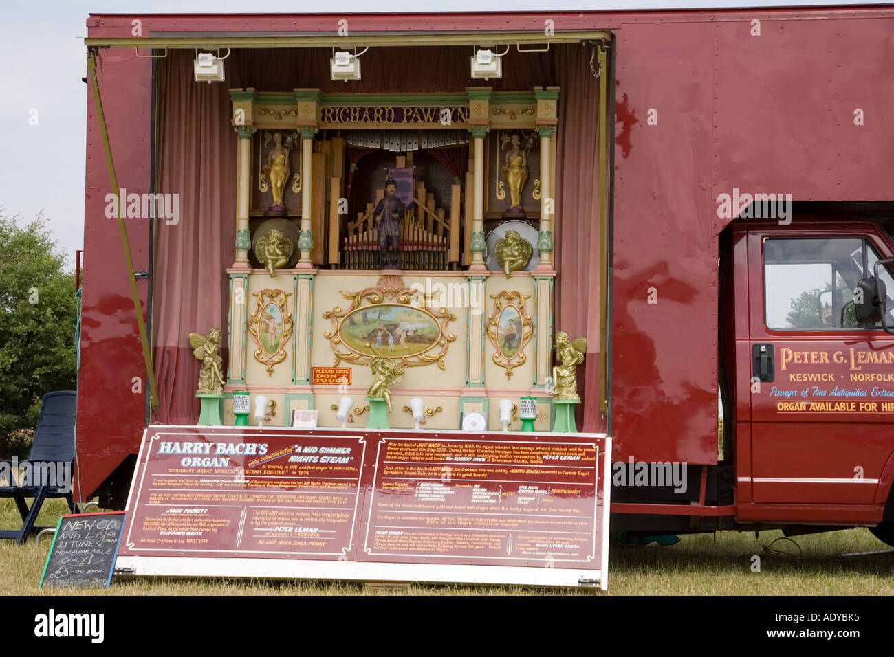 a traditional fairground organ on display at Rougham Fair June 2006 ...