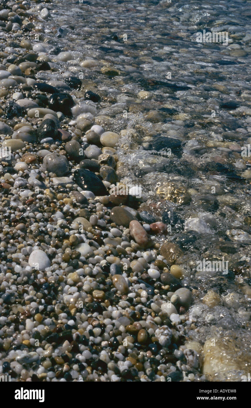 colourful pebbles beach, Greece Stock Photo - Alamy