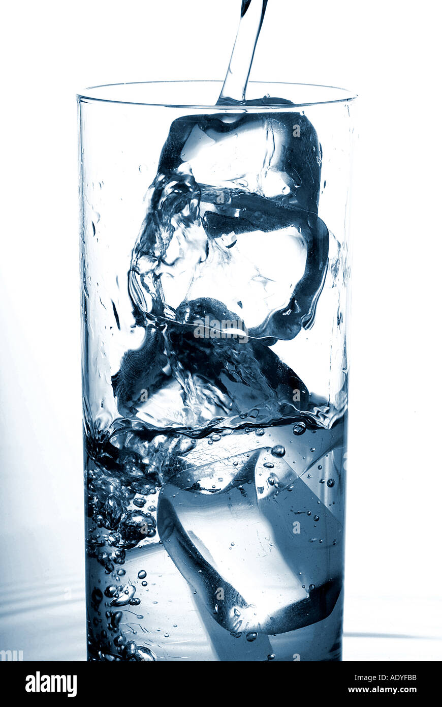 Liquid II water liquid drop droping round blue splash wet aqua glass ...