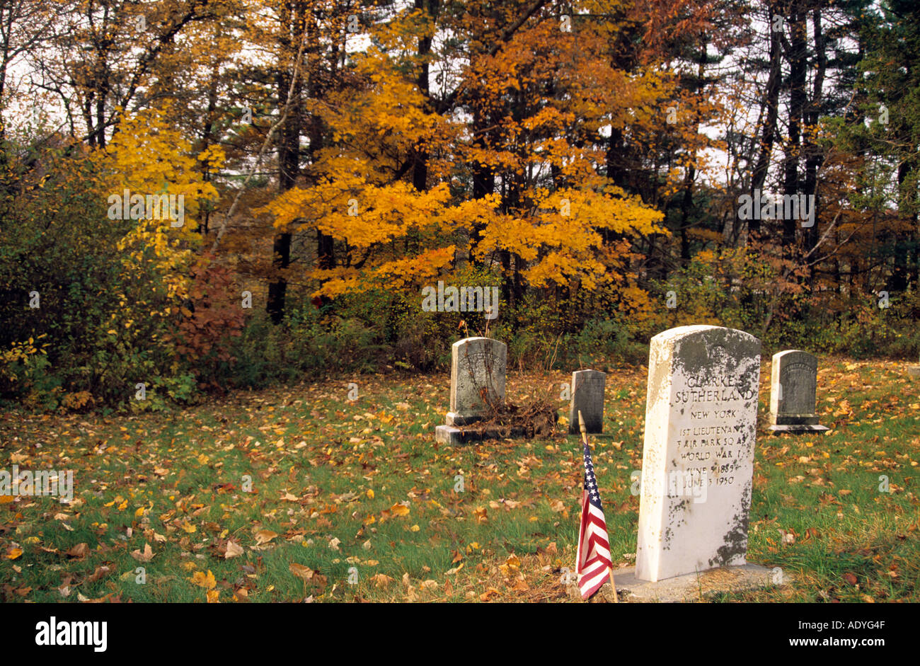Old Brookside Cemetery located in Hampton Falls New Hampshire USA Stock ...