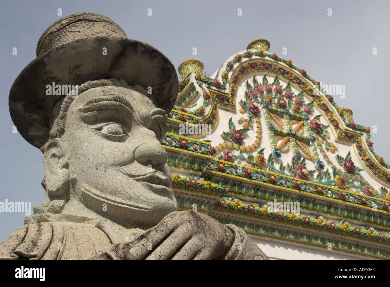 Foreign devil temple guardians at Wat Po Bangkok Stock Photo - Alamy