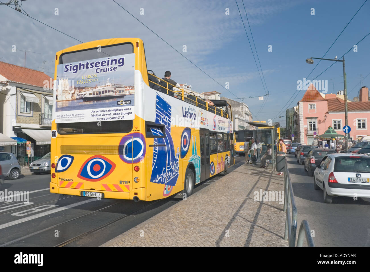Lisbon Portugal Tourist bus in Belem Stock Photo - Alamy
