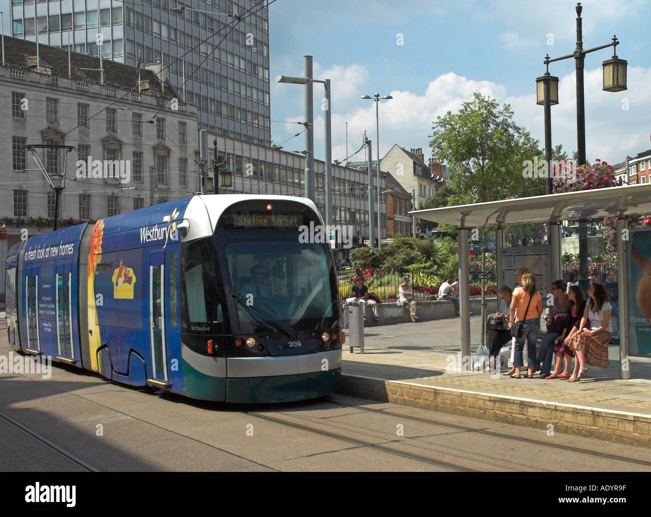 Nottingham tram hi-res stock photography and images - Alamy