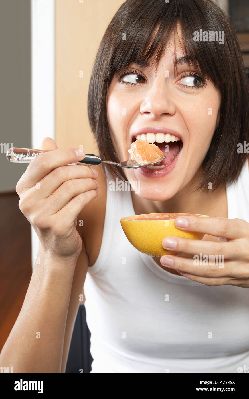 Black woman man eating hi-res stock photography and images - Alamy