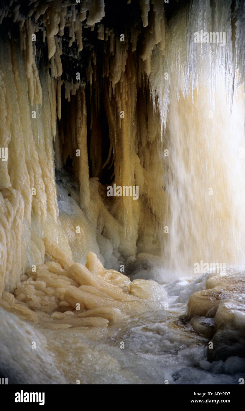 Glacial ice cave with waterfall hi-res stock photography and images - Alamy