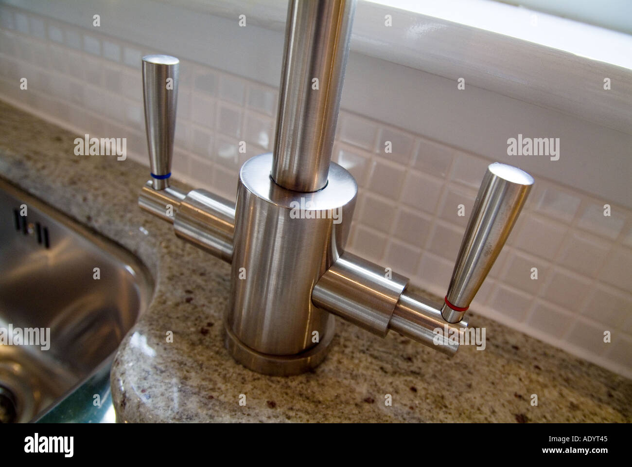 Modern Kitchen Mixer Tap Stock Photo - Alamy