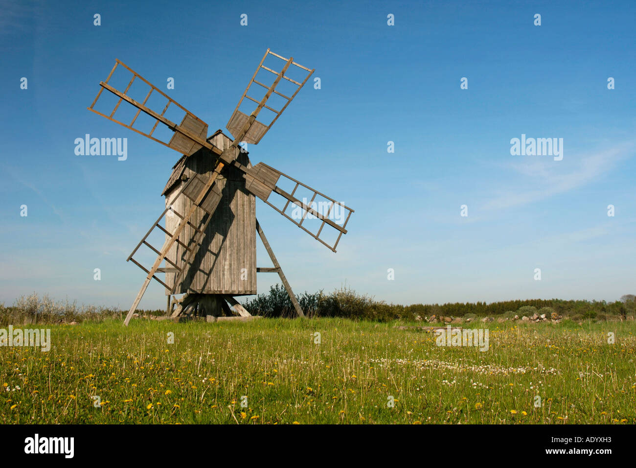 windmill, sweden, isle of oeland Stock Photo - Alamy