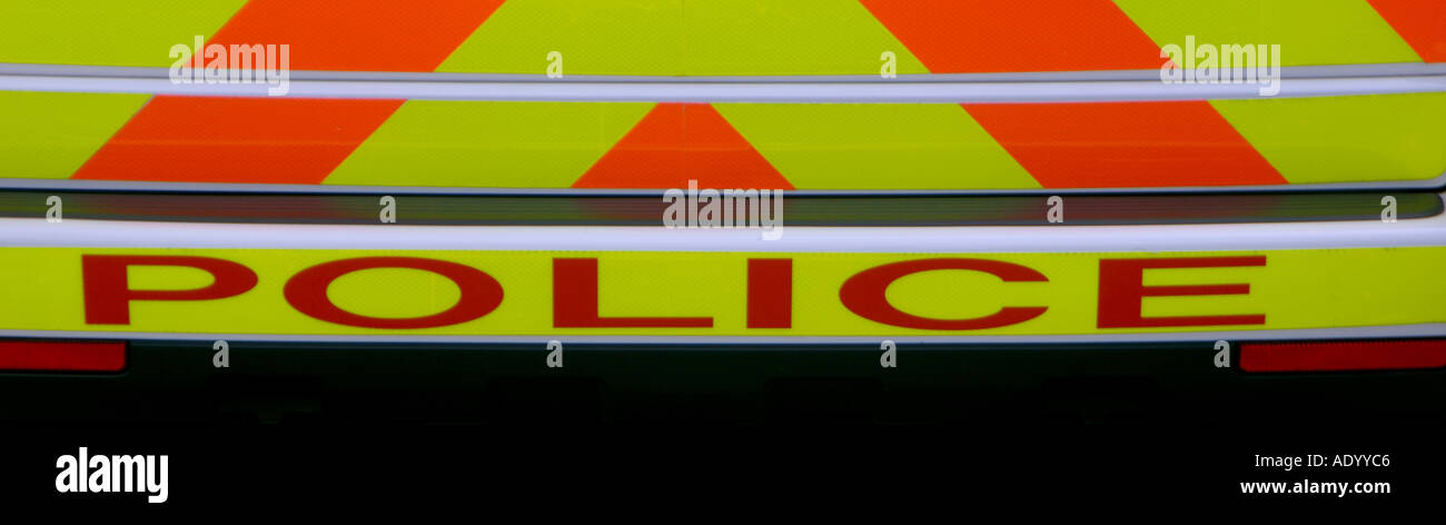 Police sign on car Stock Photo - Alamy