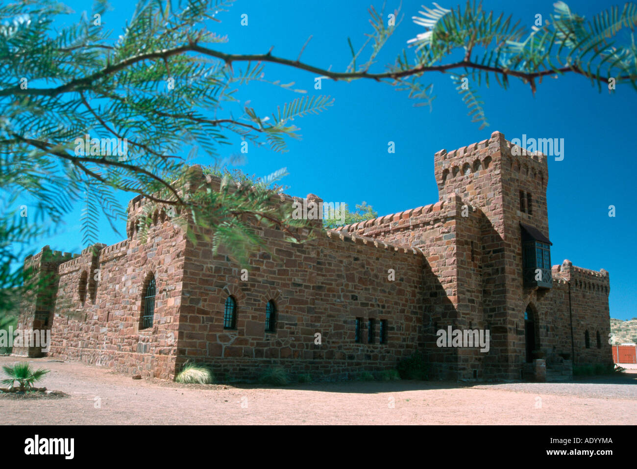 Namibia desert castle Stock Photo - Alamy