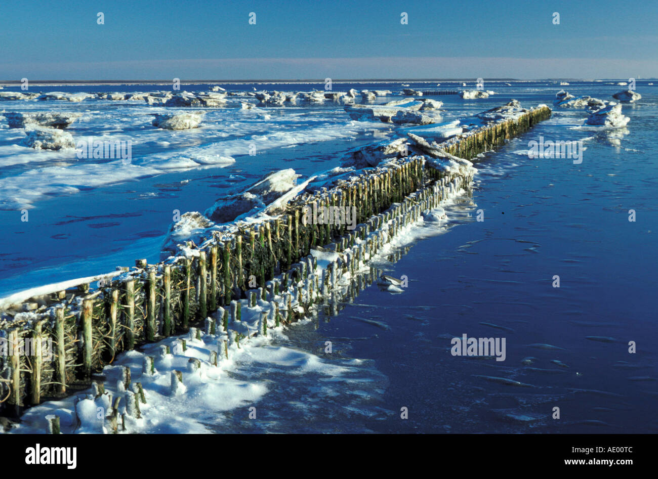 German north sea beach at winter Stock Photo - Alamy