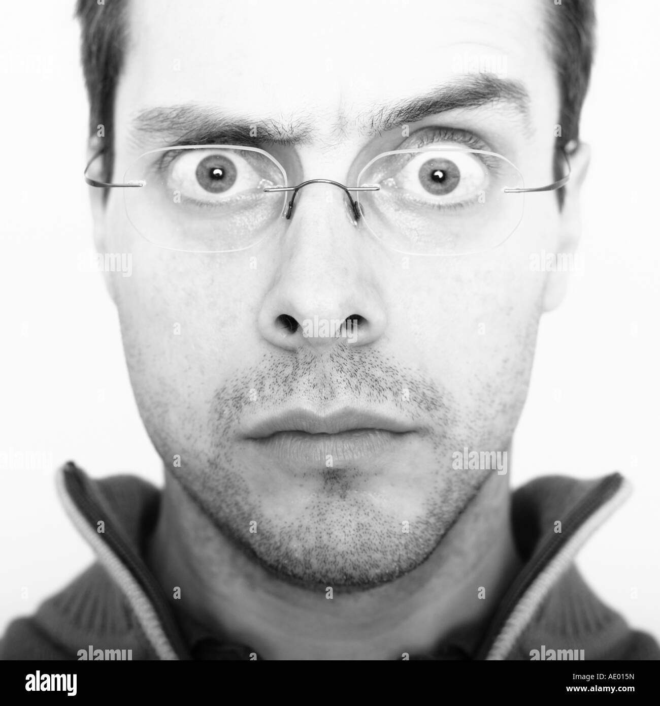 White eye contact looking at camera looking toward camera Black and ...