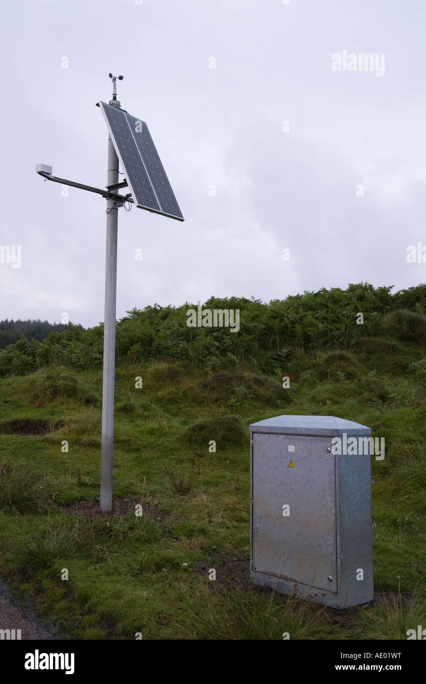 Solar panel weather station Stock Photo - Alamy